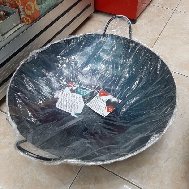 Jual Wajan Baja Tebal Hitam Nasi Goreng 45cm | Shopee Indonesia