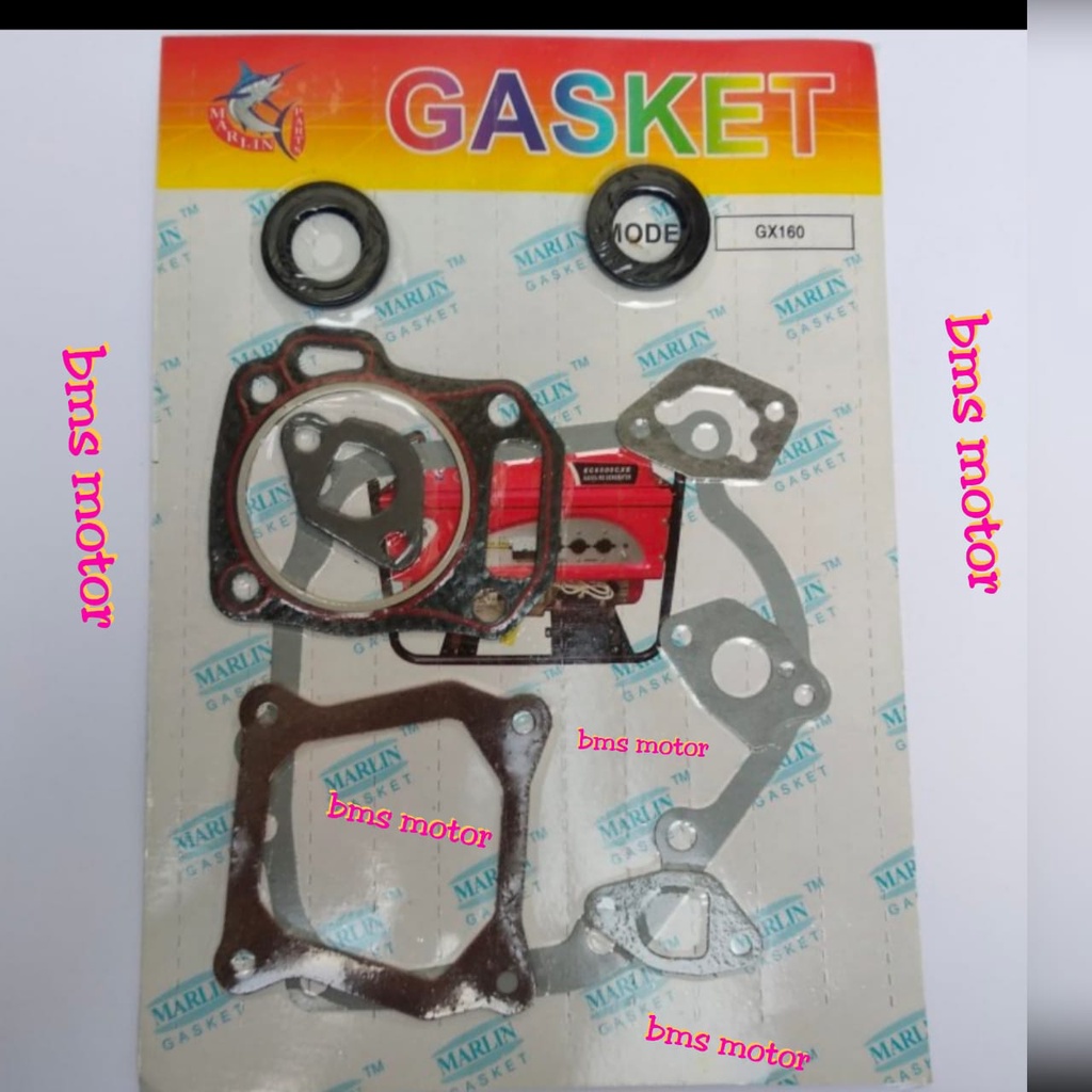 Jual Packing set paking komplit mesin gx160 5,5hpt termasuk oilseal 2pcs | Shopee Indonesia