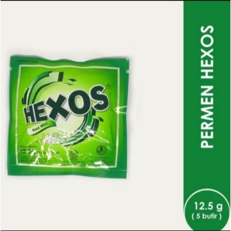 Jual Hexos Mint Permen Pelega Tenggorokan 12,5g ( 5 butir @2,5g ...