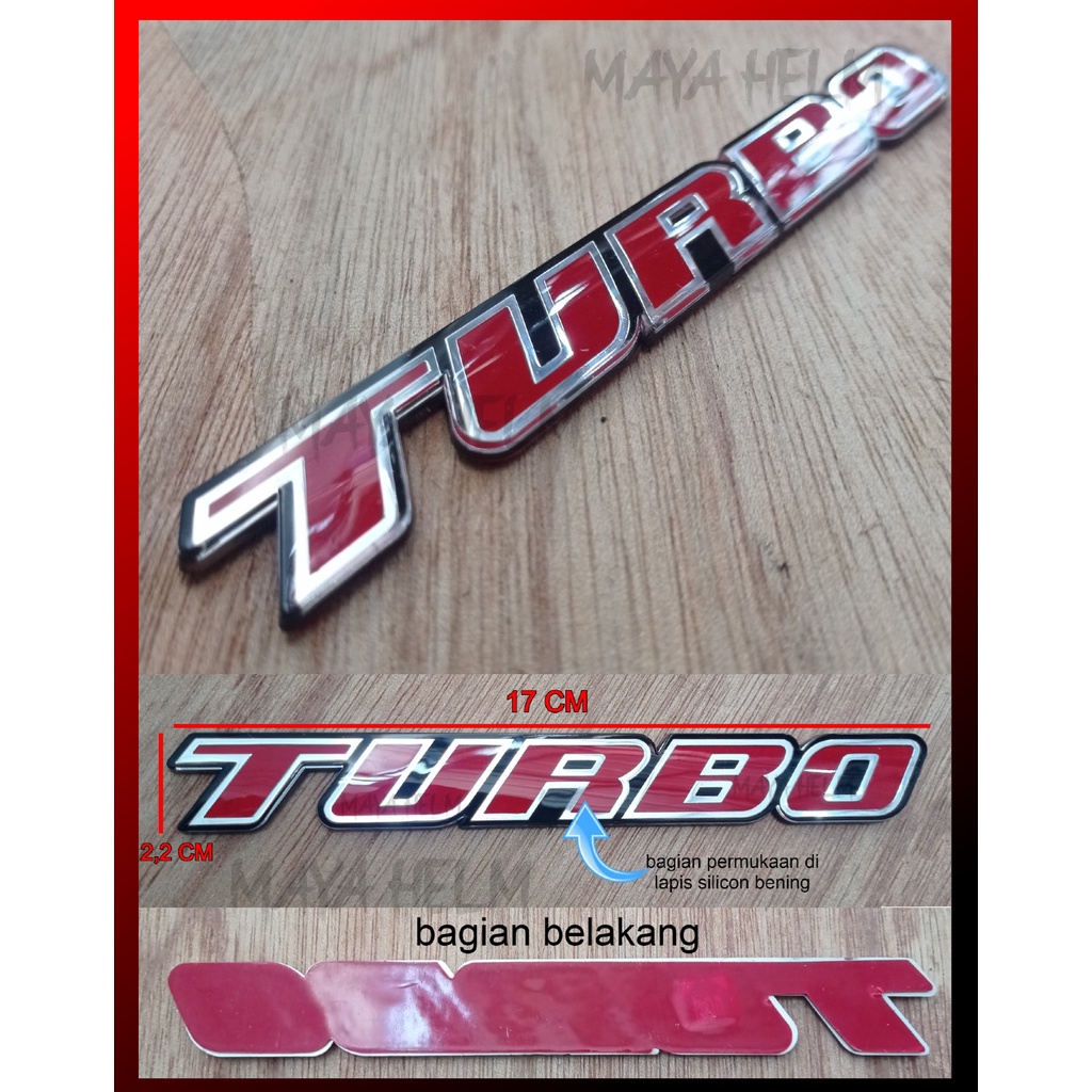 Jual Emblem Turbo Japan Merah Hitam Lapis Acrylic | Shopee Indonesia