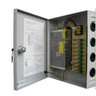Jual POWER SUPPLY CCTV BOX ADAPTOR 12V 10A 9Ch / PSU box panel 9 ...