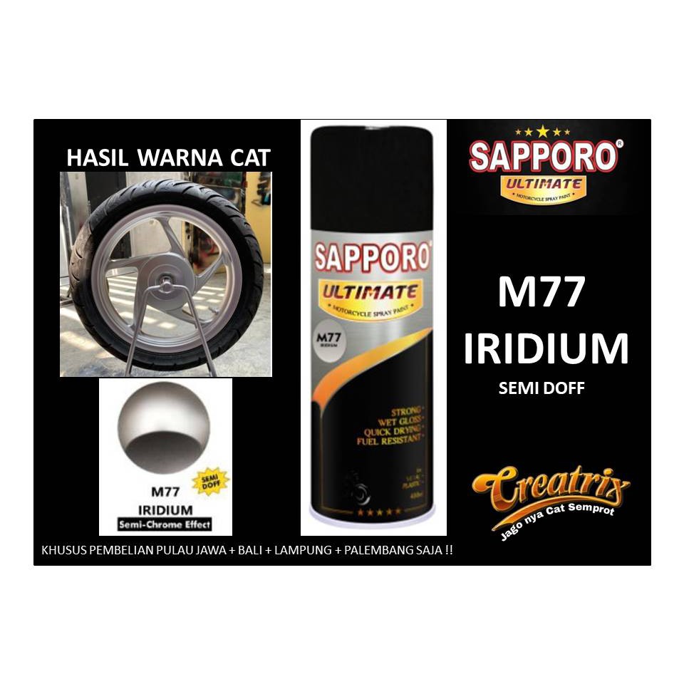Jual Sapporo Ultimate M77 Iridium / Sapporo Spray / Pilok / Cat Sapporo ...