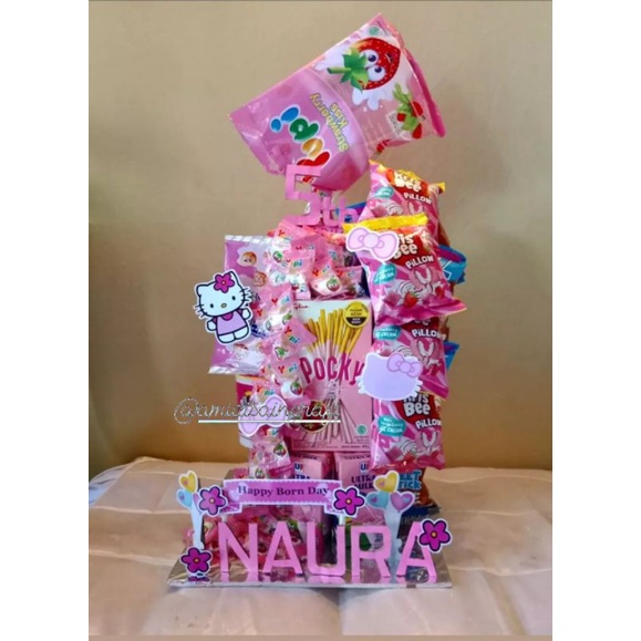 Jual Snack Tower Ultah pink | Shopee Indonesia