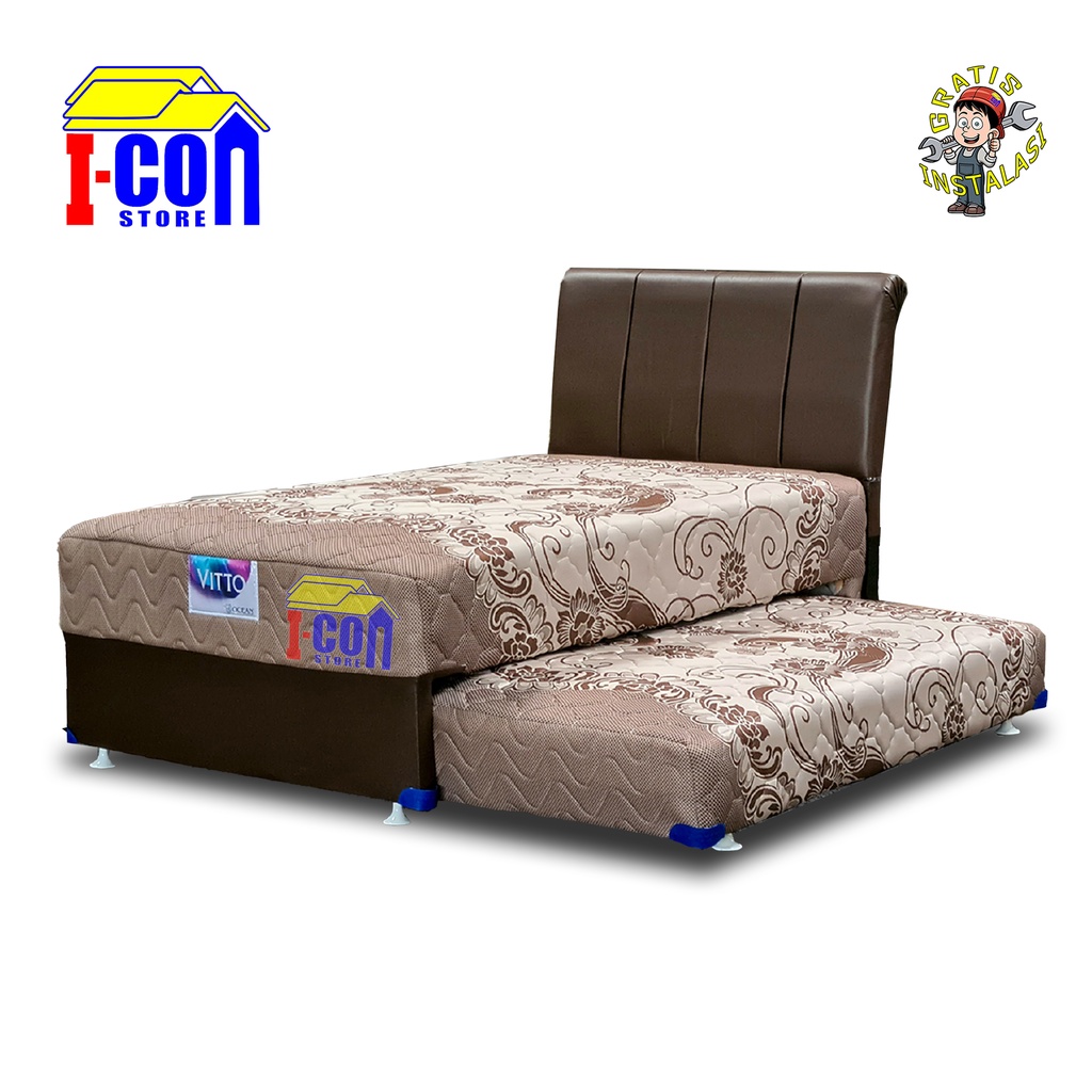 Jual Ocean Bed dorong Vitto Springbed Anak Bed sorong anak 2in1 Kasur ...