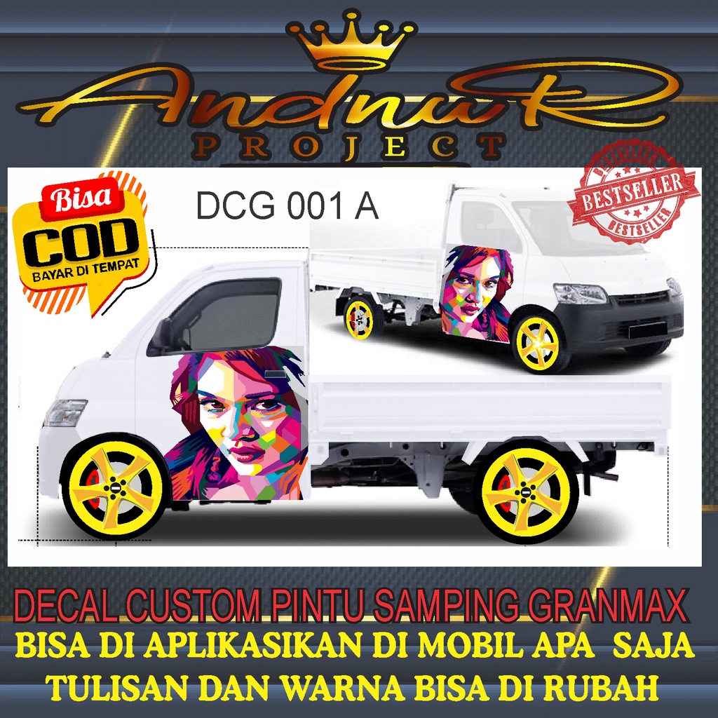 Jual DECAL STICKER PINTU DEPAN KANAN KIRI PIK UP GRANMAX 001 CUSTOM ...