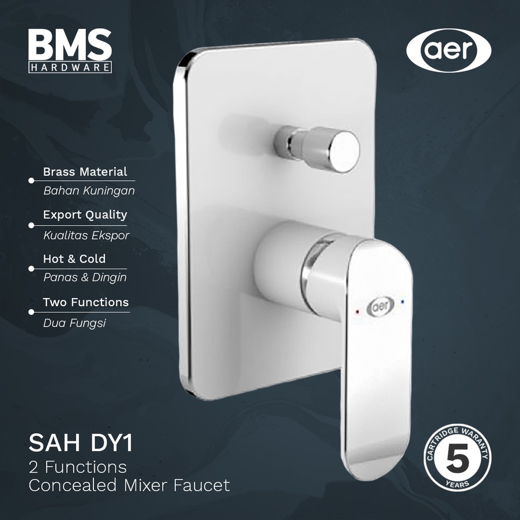 Jual AER Kran Tanam Wall Hand Shower Tembok Panas Dingin 2 Fungsi SAH DY1 | Shopee Indonesia