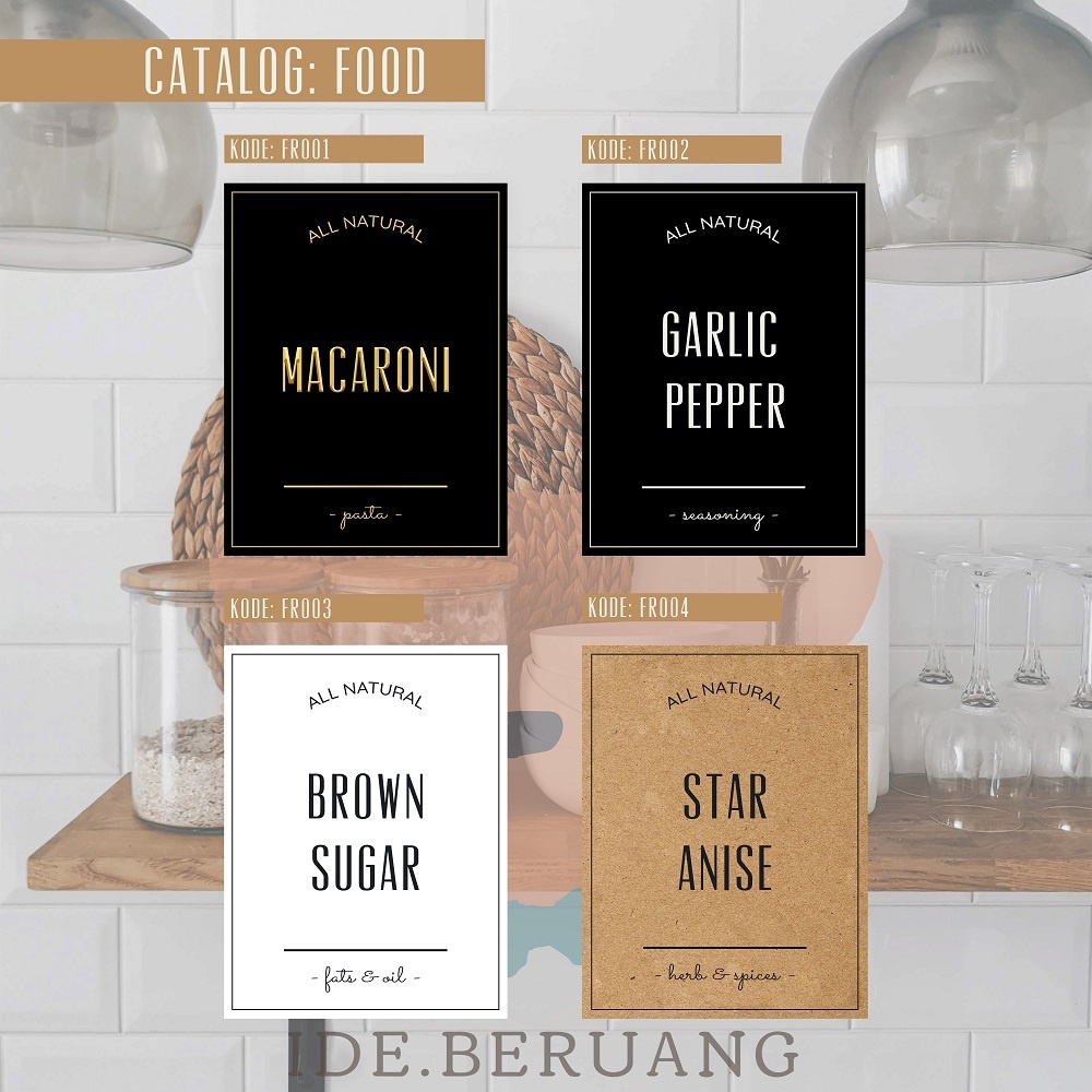 Jual Sticker Label Bumbu / Sticker Bumbu Persegi Panjang (Rectangle ...