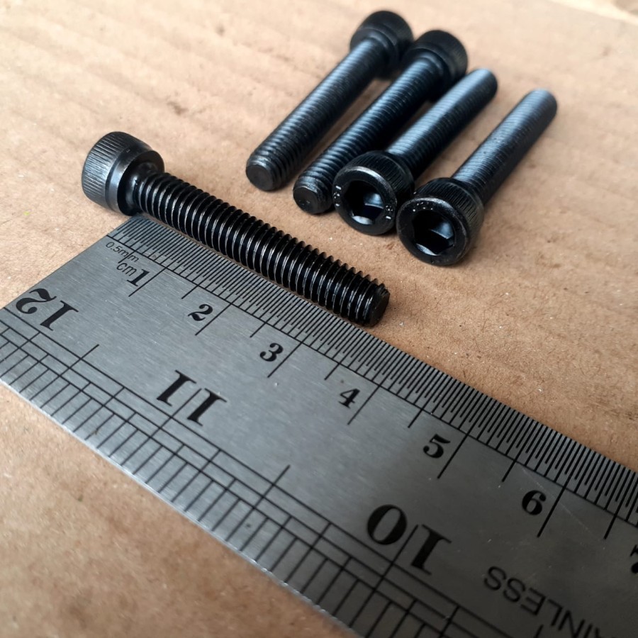 Jual BAUT L M6X35 BAJA M6 X 35 HITAM PANJANG 3,5CM KUNCI L5 L 5 HEX ...