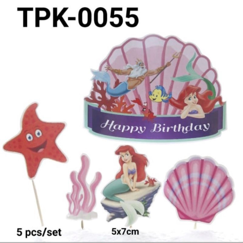 Jual WINDBLOWN BALON HIASAN KUE ULTAH PUTRI DUYUNG PRINCESS HBD ...