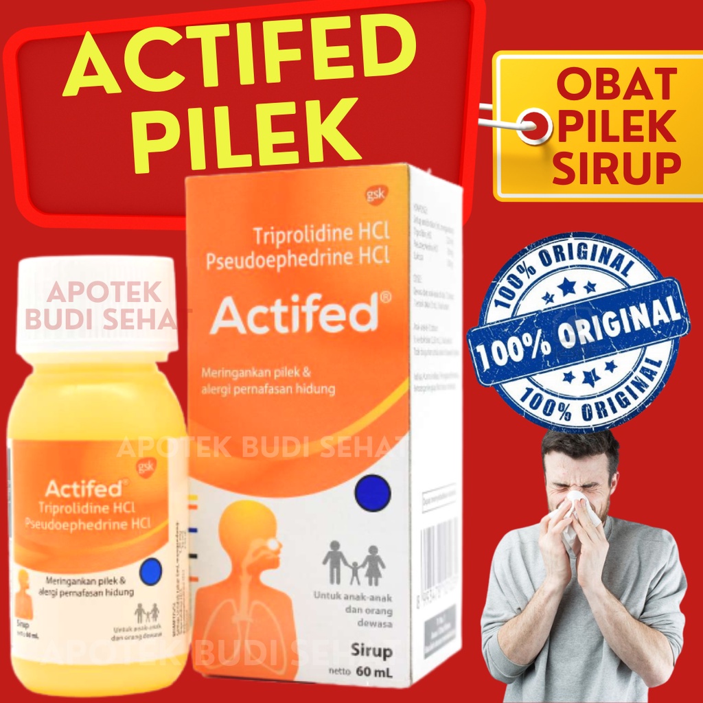 Jual Actifed Kuning Sirup 60 mL Obat Flu Obat Pilek Actifed Pilek Obat ...
