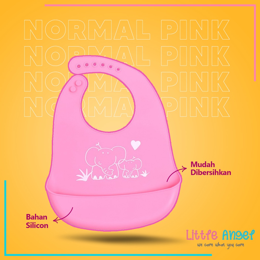 Jual BABY BIB Celemek Makan Bayi Slaber Silikon Anak Bibs Karet Baby ...