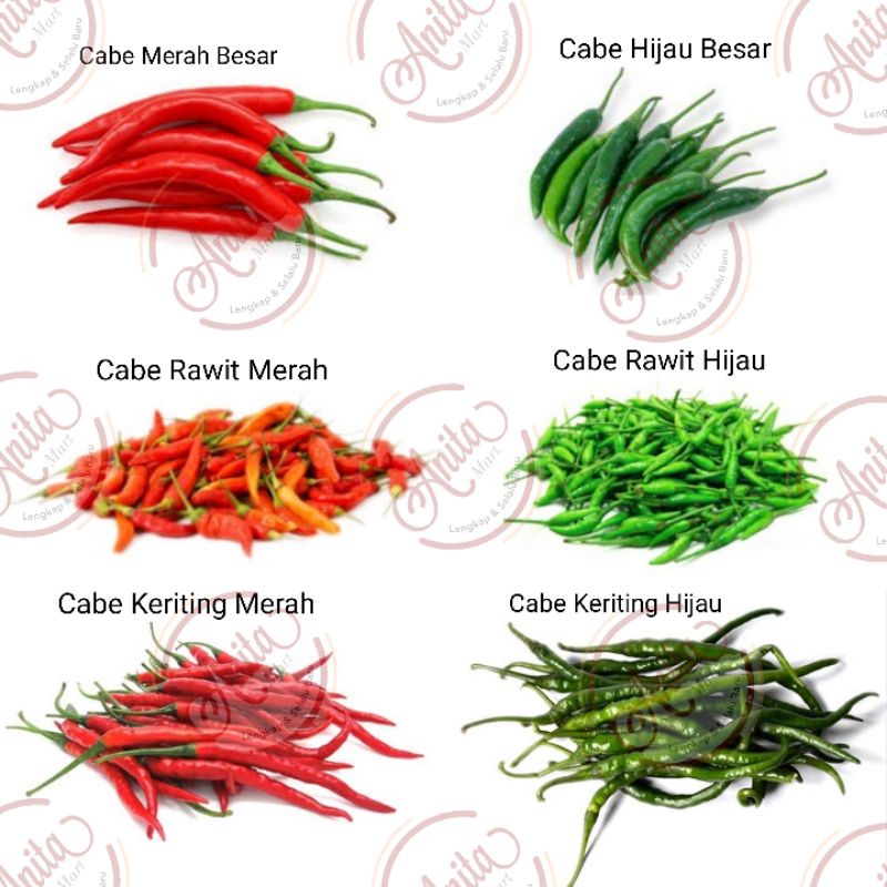 Jual Cabe Rawit Merah Hijau Besar Keriting Cabai Jawa Kriting | Shopee Indonesia