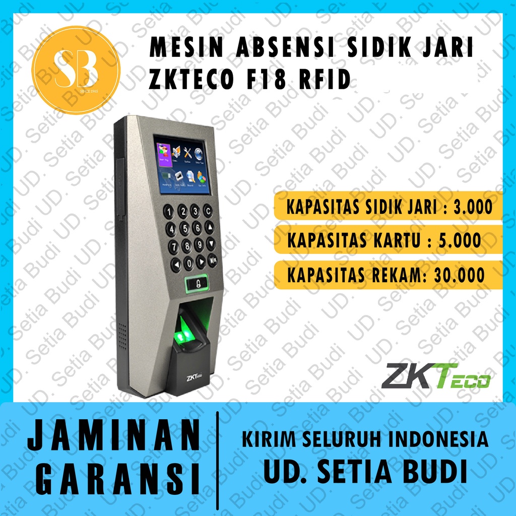Jual ZKTeco F18 RFID Mesin Absensi Sidik Jari | Shopee Indonesia