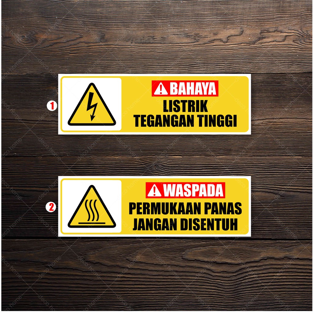 Jual Sticker Waterproof K3 Bahaya Listrik Tegangan Tinggi Awas ...