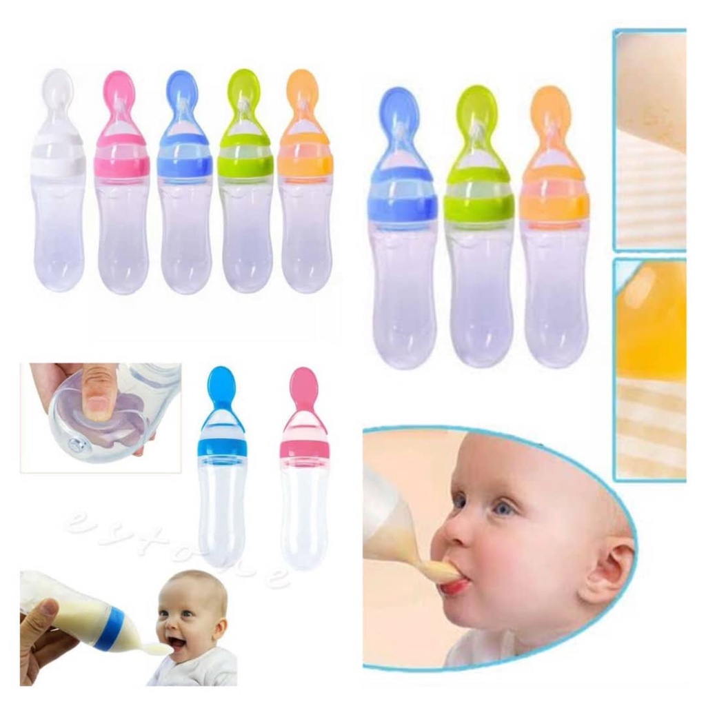 Jual Botol Dot Silicon Sendok Makan Bayi | Shopee Indonesia