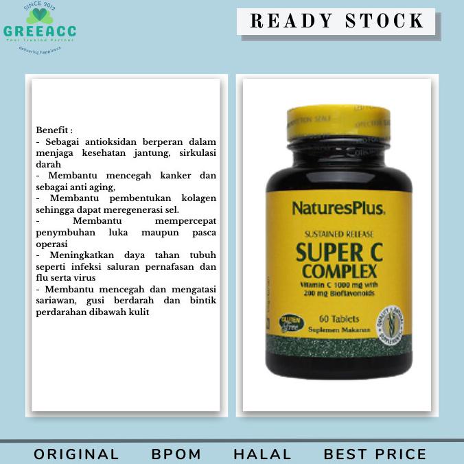 Jual Nature's Plus Super C Complex Vitamin Vit 60 Tablet Natures ...