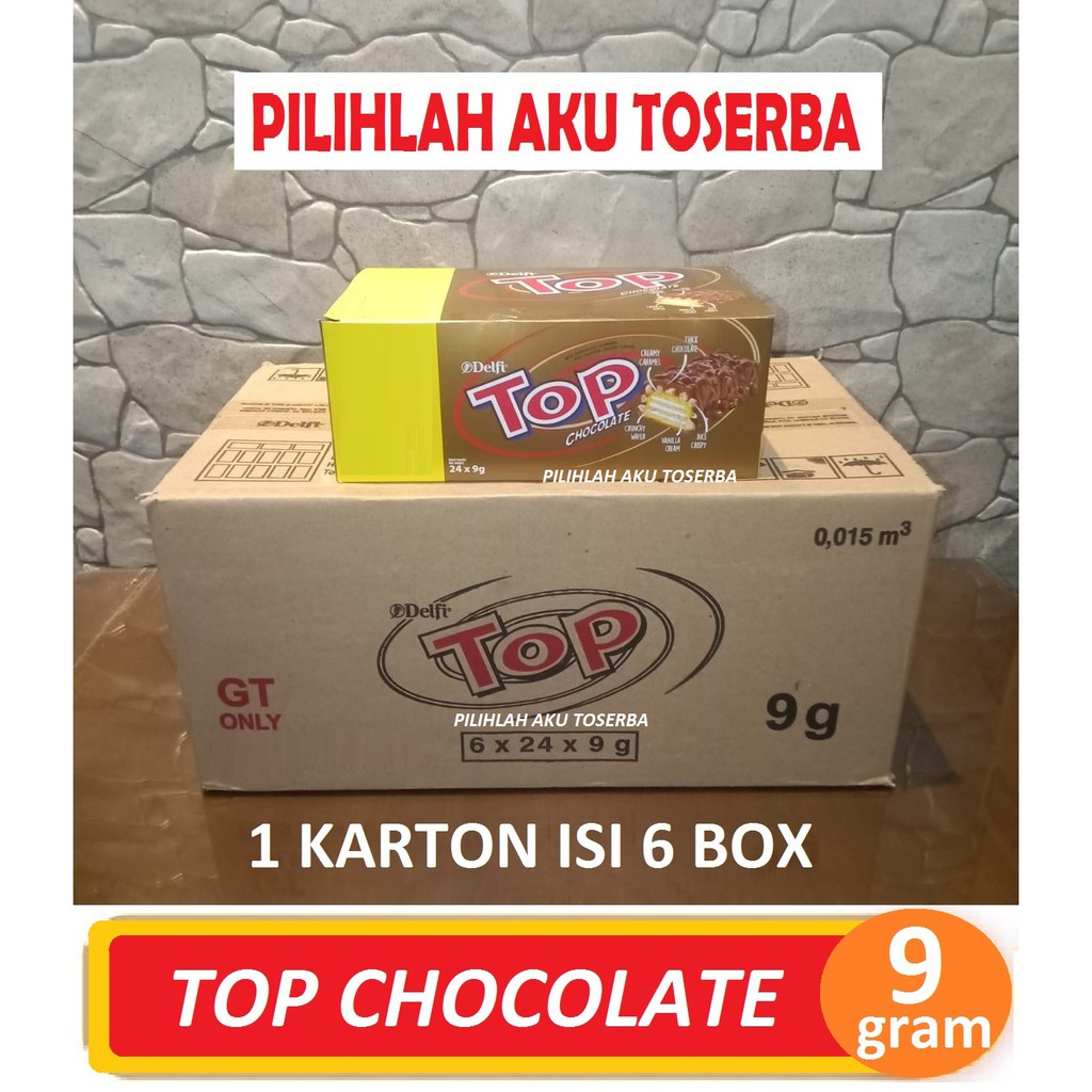 Jual Delfi TOP CHOCOLATE 9 gram isi 24pcs / box- (HARGA 1 DUS ISI 6 BOX ...