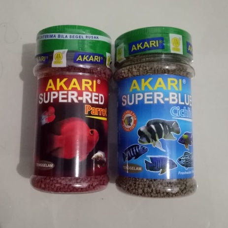 Jual Akari Super Red Parrot Blue Cichlid SINKING 140gr pelet tenggelam ...