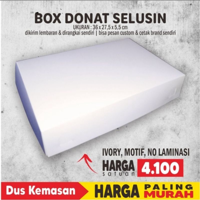 Jual Box Donat Selusin Polos 36 x 27.5 x 5.5 cm Foodgrade | Shopee ...