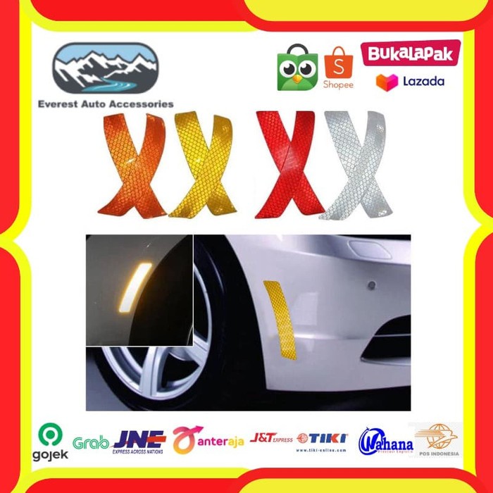 Jual Stiker Reflektor Bumper Mobil Merah | Shopee Indonesia
