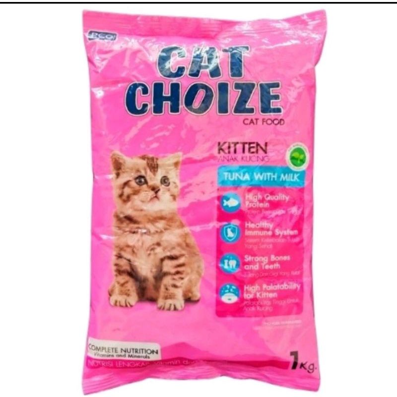 Jual PROMO Cat Choize Kitten Tuna 1kg fresh pack (pink) | Shopee Indonesia