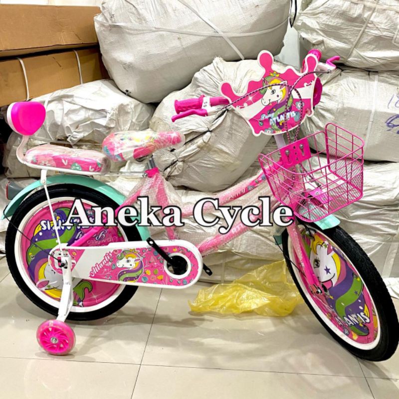 Jual Sepeda Anak Roda Empat Cewek Perempuan Mini Atlantis Poni 16 Inch ...