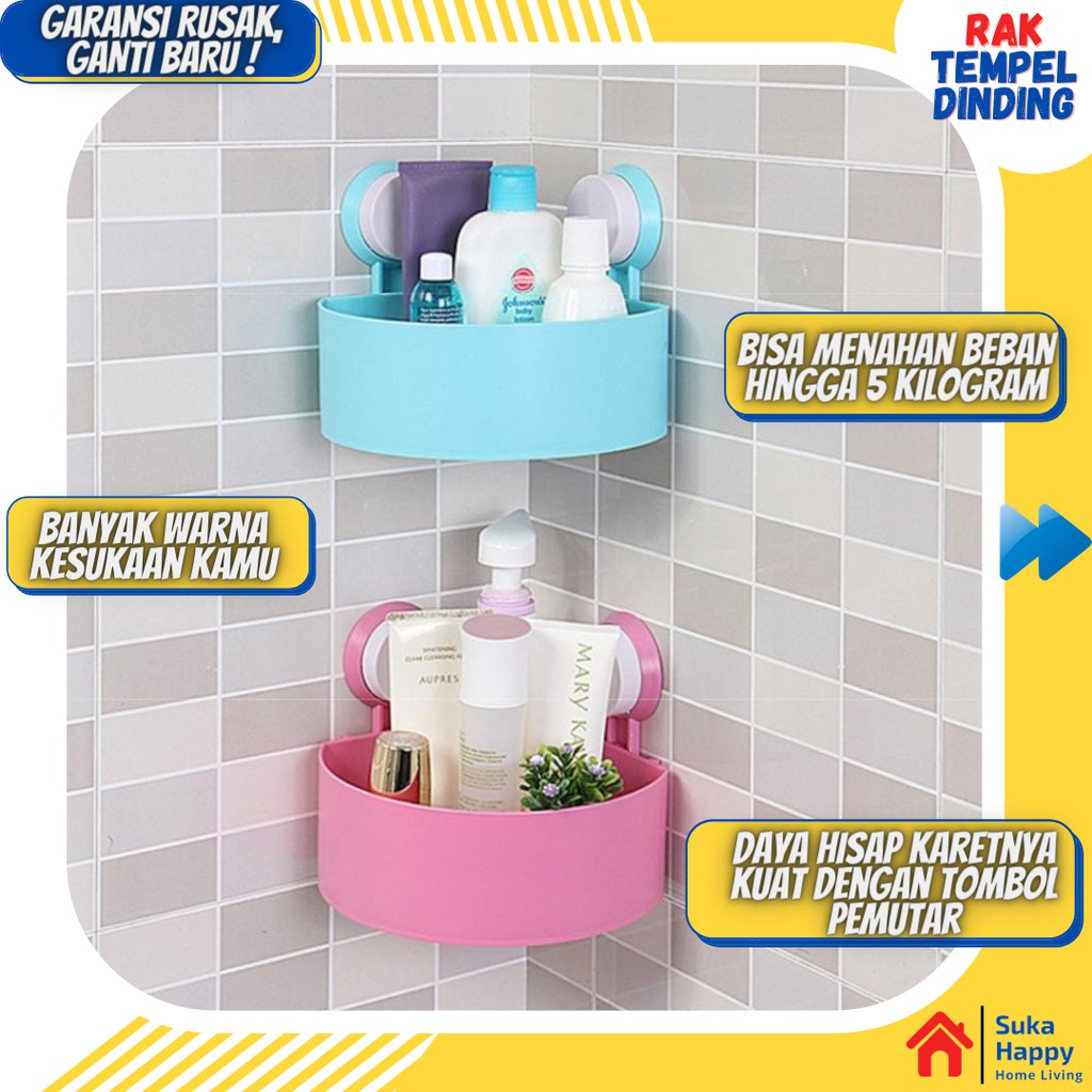 Jual Rak Sabun Sudut Siku Kamar Mandi Tempel Keramik Sabun Odol Sampo ...