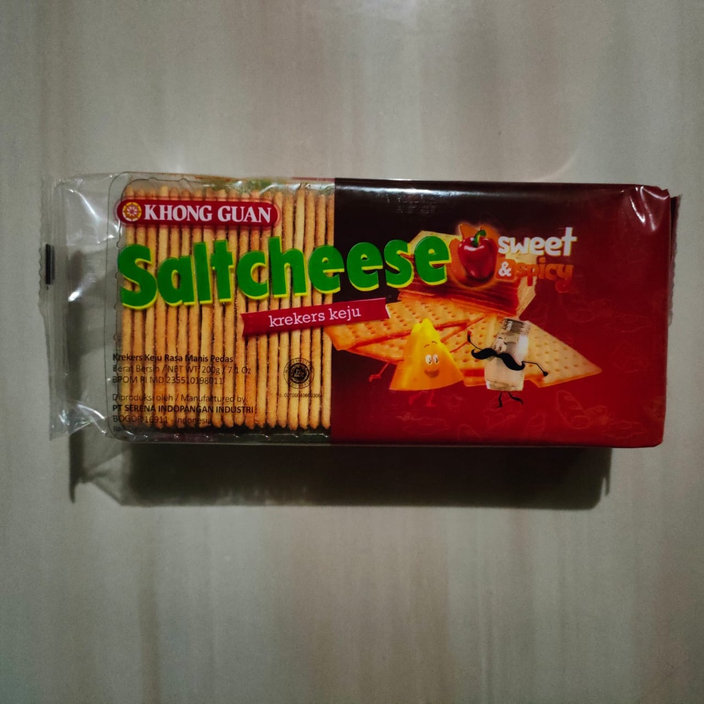 Jual Khong Guan Saltcheese Crakers Original/BBQ/Sweet&Spicy 200gr ...