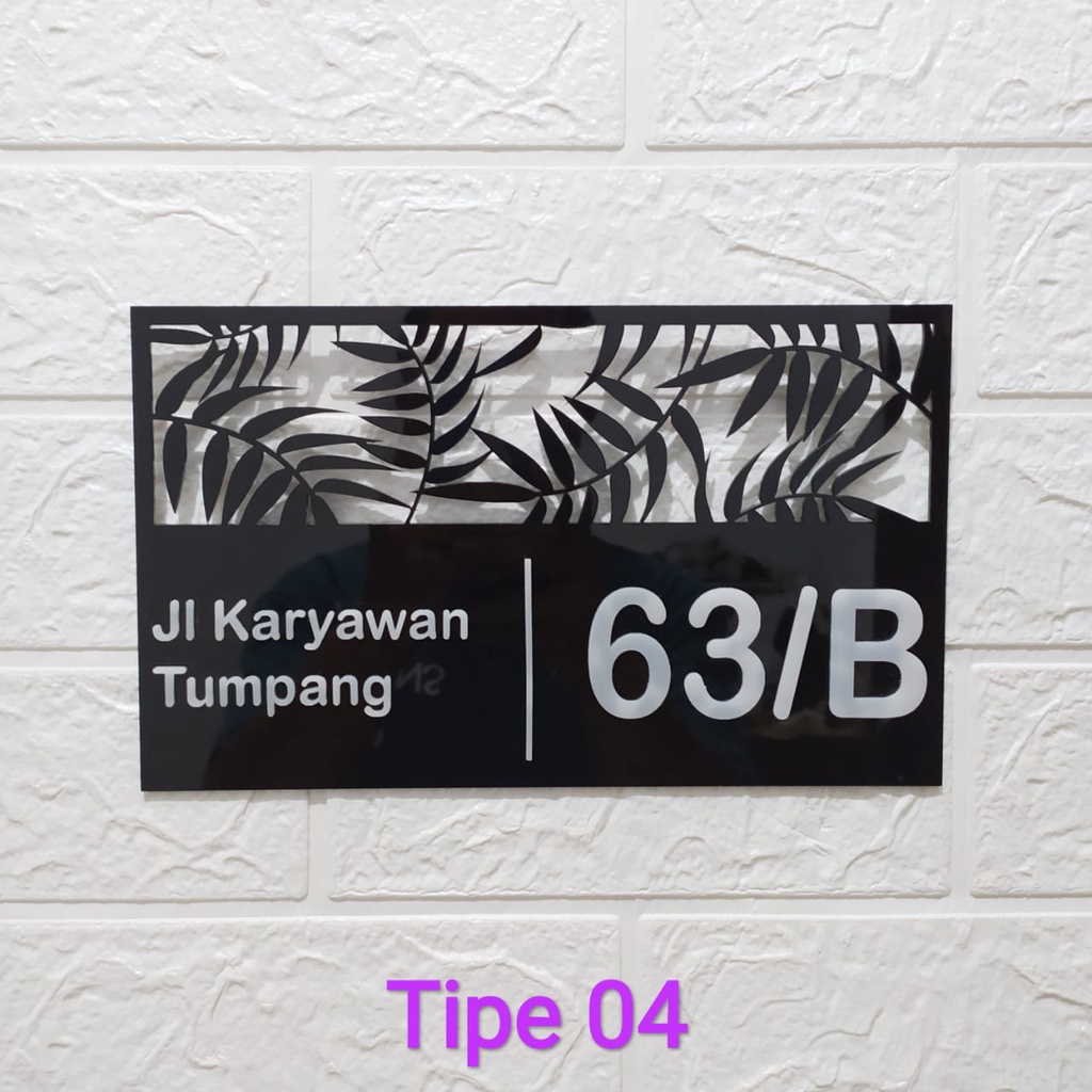 Jual Nomor rumah akrilik (acrylic) Papan Nomer (tipe 04) | Shopee Indonesia
