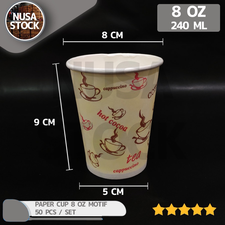 Jual PAPER CUP HOT GELAS KERTAS KOPI COFFEE TAHAN PANAS 8 OZ 50 PCS | Shopee Indonesia