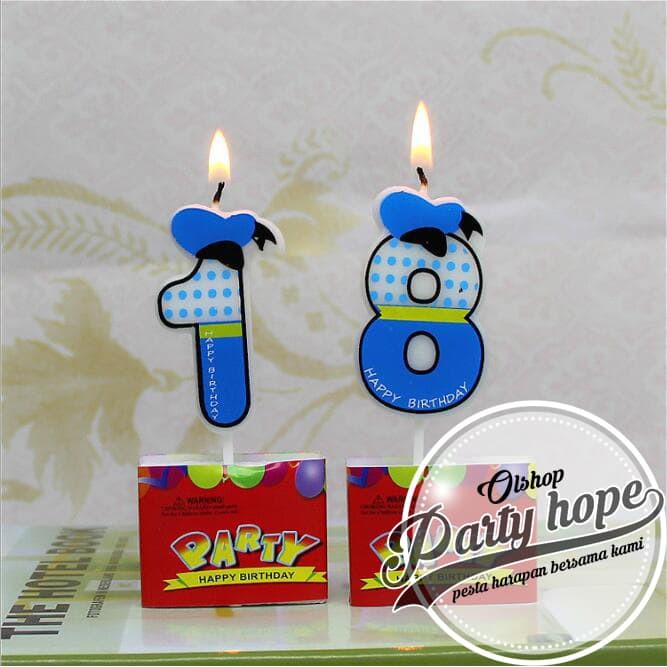 Jual lilin ultah angka donal duck / lilin Kue donal / lilin duck ...