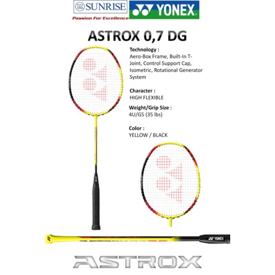 Jual raket yonex astrox 0,7 DG original | Shopee Indonesia