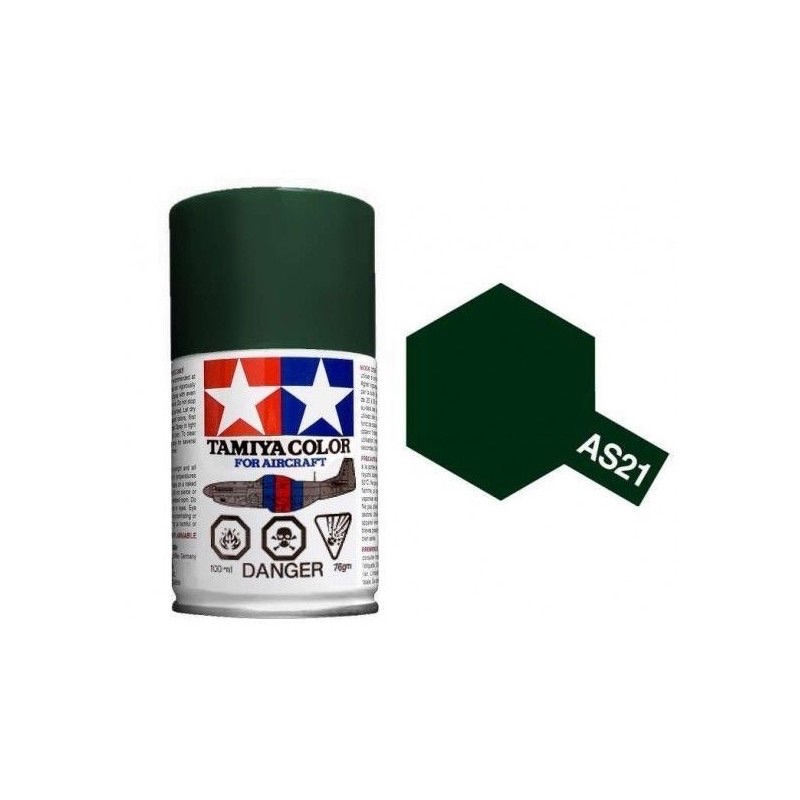 Jual 86521 TAMIYA Color Spray Paints for Aircraft AS-21 Dark green 2 ...