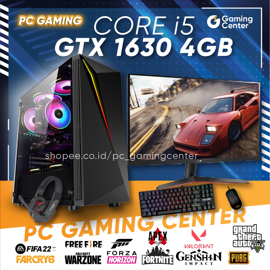 Jual PC Gaming Fullset i5 Ram 16 GB VGA GTX 1650 4GB SSD 240GB HDD 500GB PC Rakitan Gaming ...