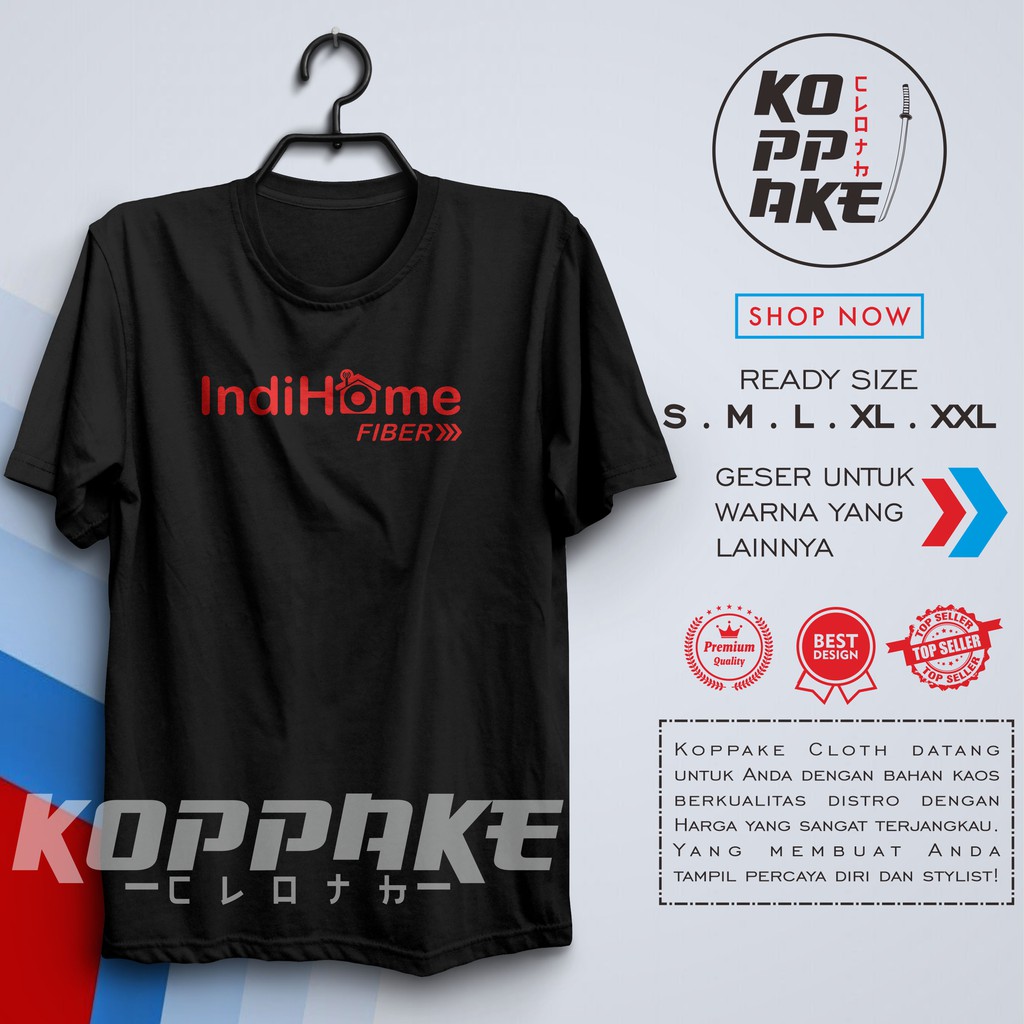 Jual Kaos Indihome Fiber Telkom Indonesia Baju Perusahaan | Shopee ...