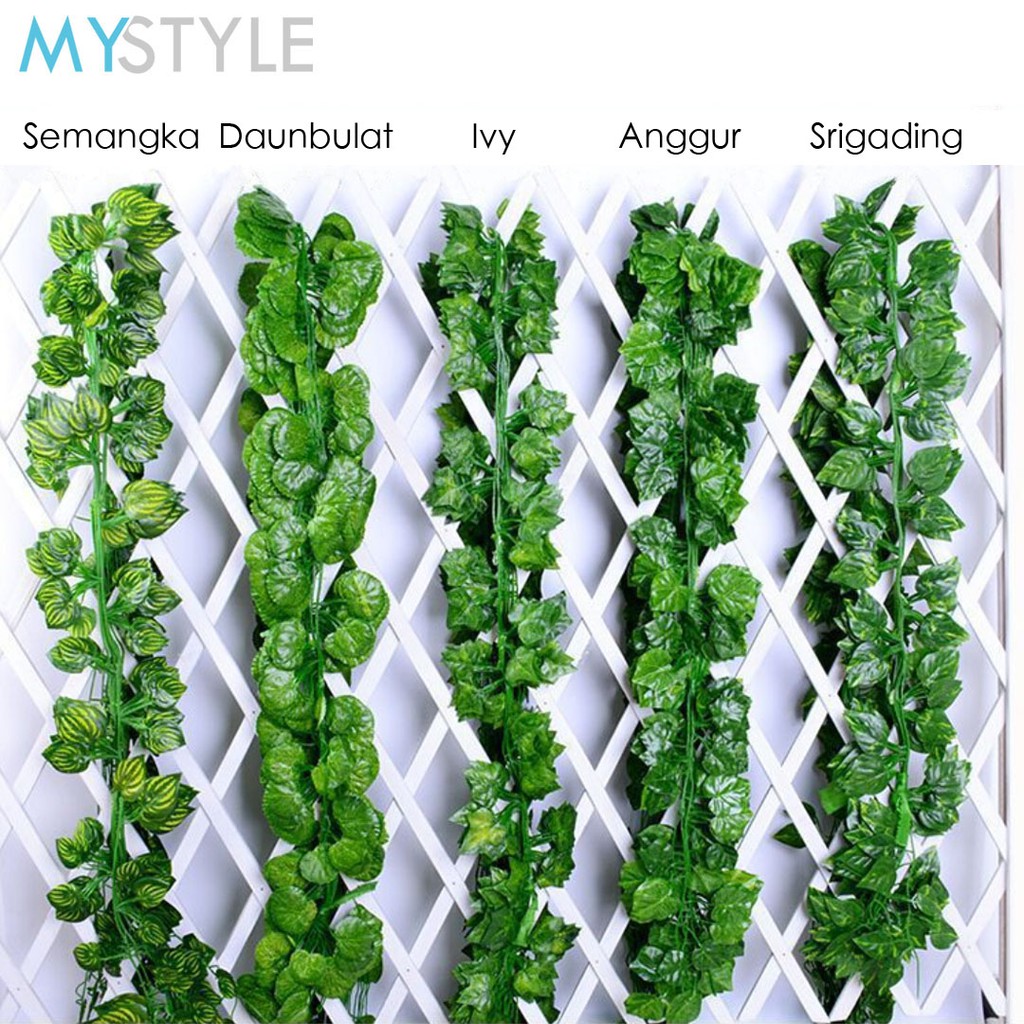 Jual DAUN RAMBAT 8101-3 BUNGA PLASTIK HIAS ARTIFISIAL DEKORASI DINDING ...