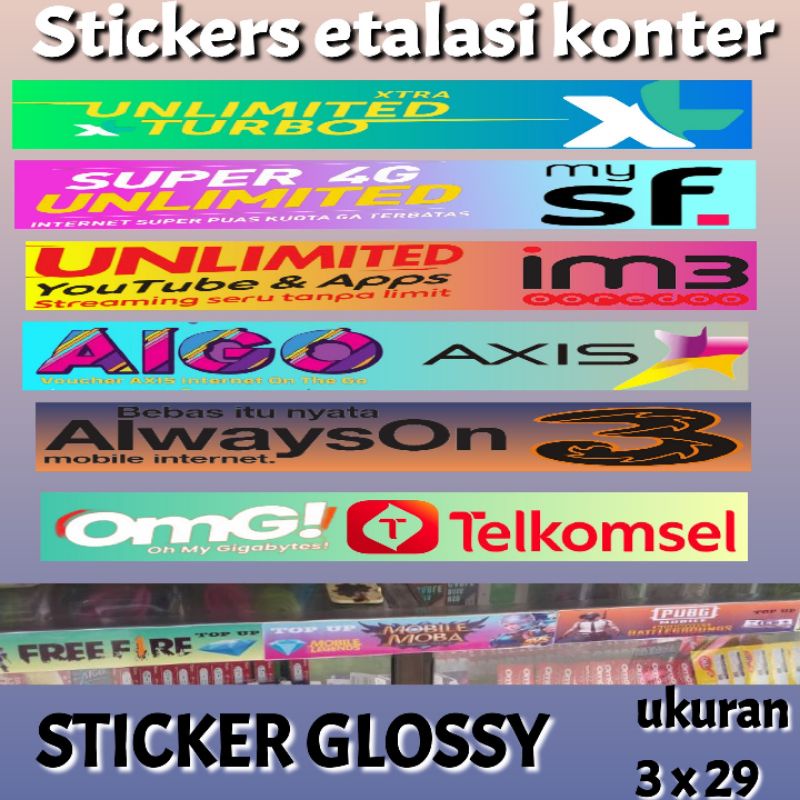 Jual STICKER LIST ETALASI KONTER DAN PHONCEL PRUDUK ALL D8G6 | Shopee ...