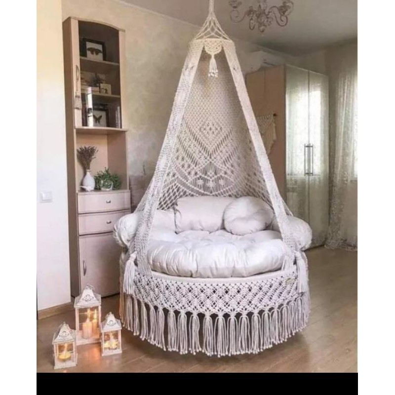 Jual ayunan hits macrame + kasur + 3 bantal | Shopee Indonesia