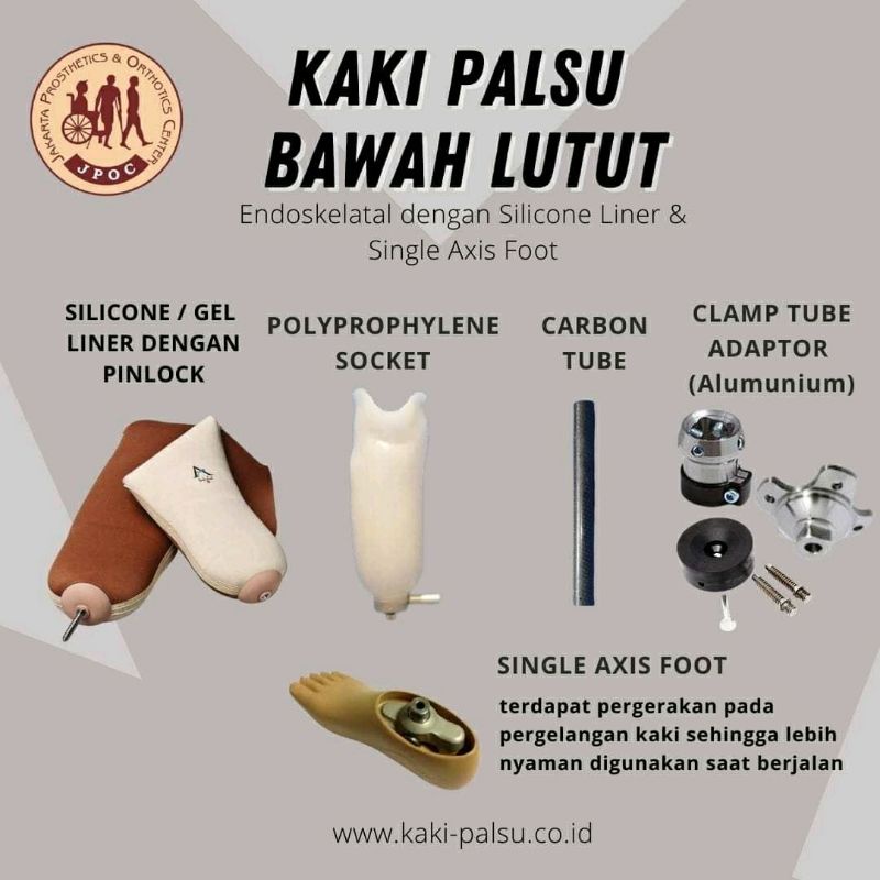 Jual KAKI PALSU BAWAH LUTUT + SILICONE LINER | Shopee Indonesia