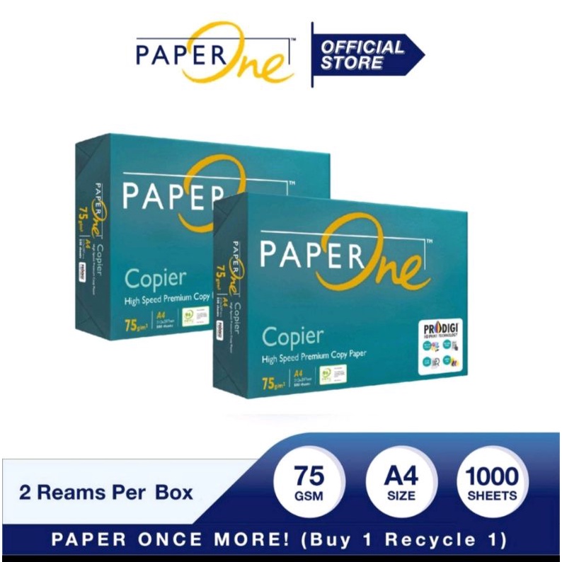 Jual Paper One kertas hvs A4 75 gram - Rim isi 500 sheets. | Shopee Indonesia