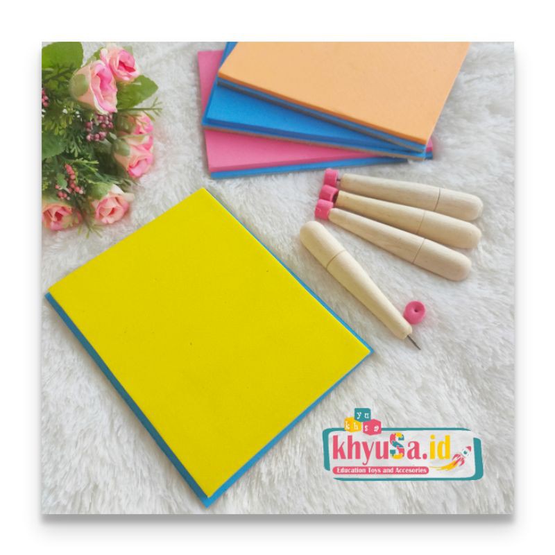 Jual Alat Mencocok / Jarum + Alas Mencocok / Alat Peraga TK | Shopee ...