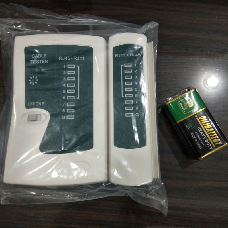 Jual LAN tester Network Cable Tester RJ45+RJ11 Networking Cable tester ...