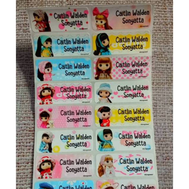Jual Ddung Girl Label nama sticker label name waterproof | Shopee Indonesia