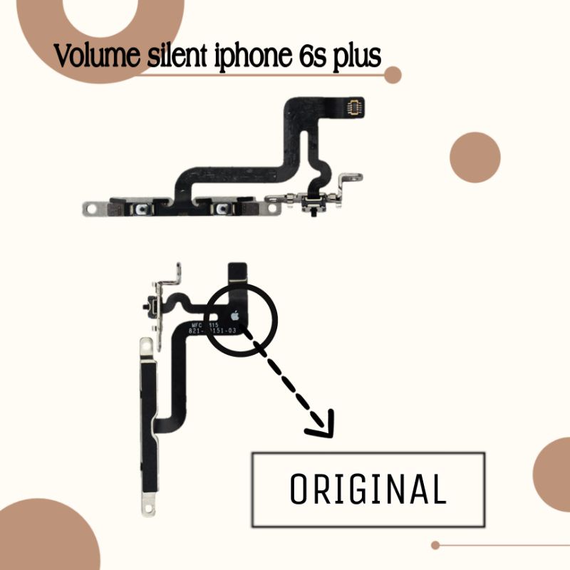 Jual FLEXIBEL VOLUME SILENT 6S PLUS FULLSET ORIGINAL | Shopee Indonesia