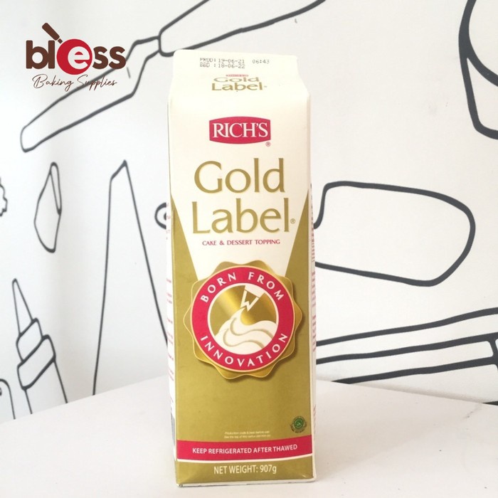 Jual RICH's gold label whipping cream 907ml / KARTONAN ( 12 PCS ...