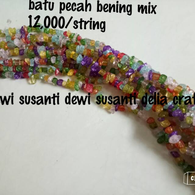 Jual Batu pecah bening mix/string | Shopee Indonesia