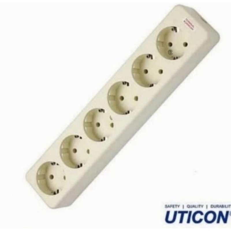 Jual Stop Kontak Colokan Terminal Kuningan 1 2 3 4 5 6 Lubang Uticon Asli SNI | Shopee Indonesia