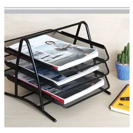 Jual RAK DOKUMEN KERTAS BESI LOGAM 3 SUSUN / ELEVATED TRAY 3 TINGKAT ...