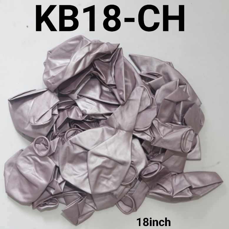 Jual KB18-C Balon latex 18 inch 45 cm chrome krom kilap asli tebal satuan (Balon Latex Bulat ...