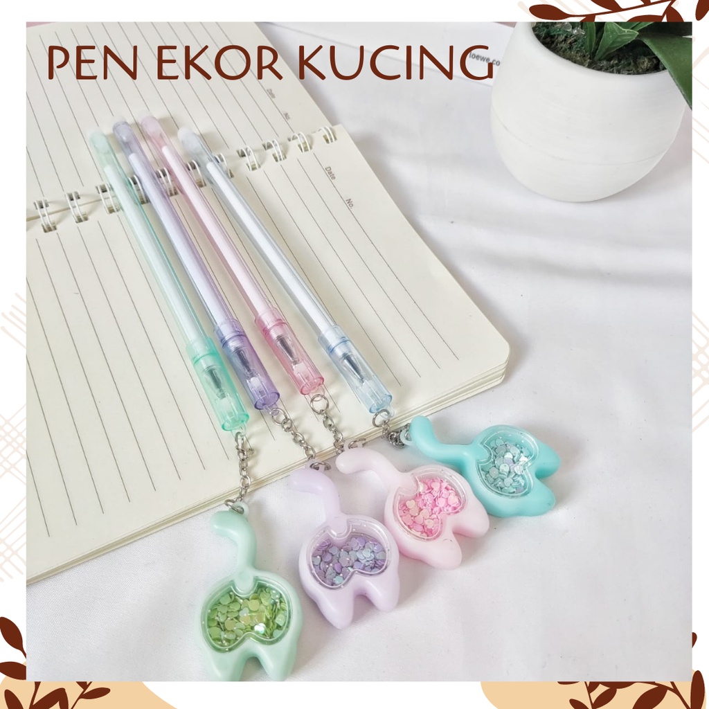 Jual PEN EKOR KUCING DAPAT 1 PCS PENA BOLPEN BALLPOINT KARAKTER LUCU ...